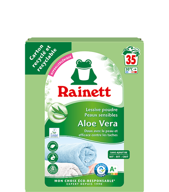 Rainett Lessive poudre Peaux sensibles Aloe Vera 2,345kg | rainett.fr